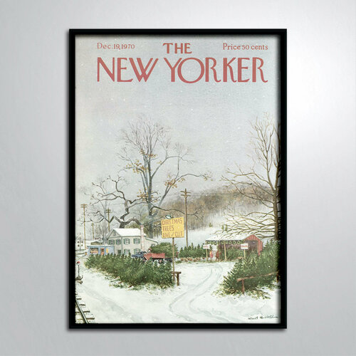 Постер в раме/Постер для интерьера/Плакат Винтажный Журнал Нью Йоркер The NEW YORKER 19 декабрь 1970г