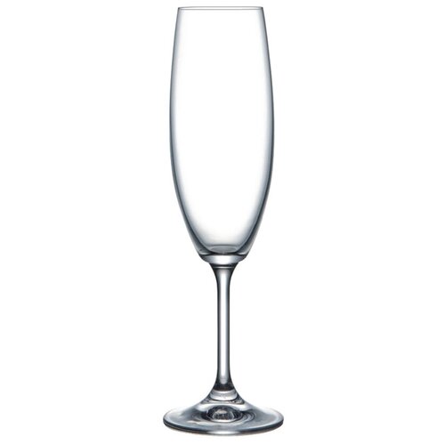 Набор бокалов и рюмок Bohemia Crystal Лара для шампанского, 220 мл, 6 шт., прозрачный