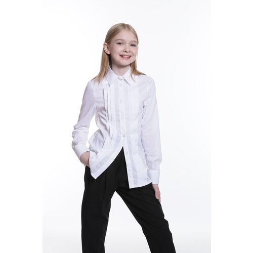 Школьная блуза Шалуны, размер 40, 164, белый