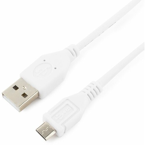 Кабель Cablexpert USB - microUSB (CCP-mUSB2-AMBM), 1 м, белый