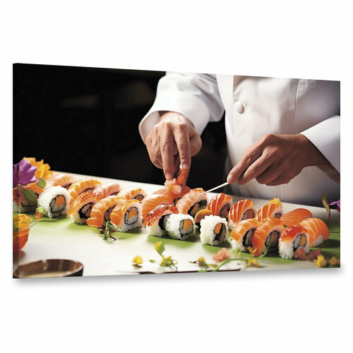Интерьерная картина 100х60 "суши мастер"