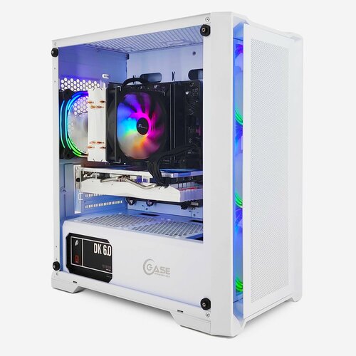 Игровой PC юкомс i7 11700F, RX 580 8GB, HDD 1TB, SSD 2TB, 32GB DDR4, БП 450W, win 10 pro, White game case