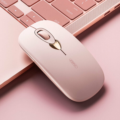 Беспроводная мышь INPHIC Q8, Bluetooth, бесшумная, розовый