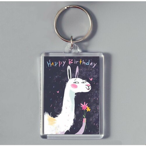 Брелок акриловый С Днем Рождения Happy Birthday