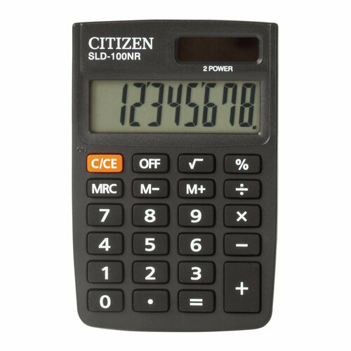 Калькулятор карманный CITIZEN SLD-100NR (90х60мм), 8 разрядов, двойное питание