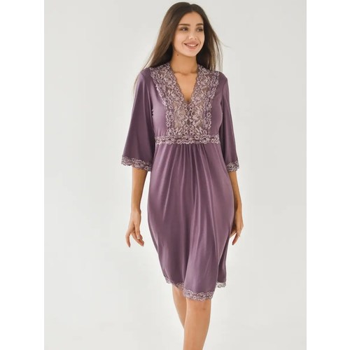 Сорочка  Текстильный Край, размер 46, фиолетовый