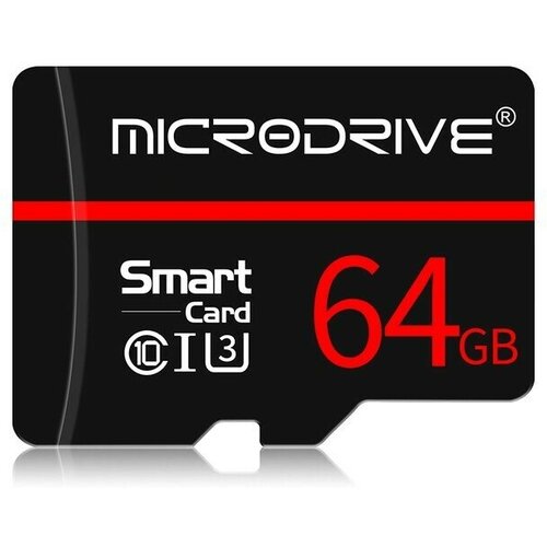 Карта памяти MICRODRIVE Micro SD класс 10 UHS-1 U3 V30 A1 64 ГБ