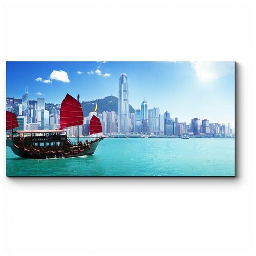 Модульная картина Чарующая бухта Гонконга 90x45