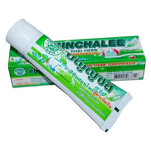 Зубная паста Punchalee Органическая с тайскими травами, 80 мл, зеленый