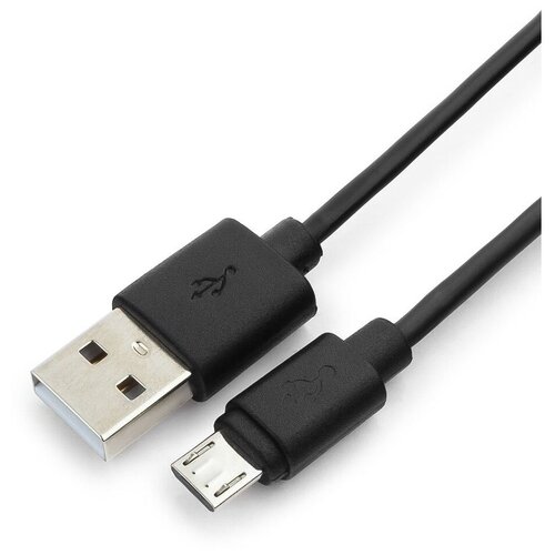 Кабель Гарнизон USB - microUSB (GCC-mUSB2-AMBM), 0.3 м, 1 шт., черный