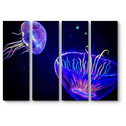Модульная картина Сияющие медузы170x128