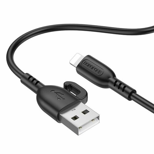 Кабель USB 2.4A (iOS Lighting) 1м BOROFONE BX91 Черный