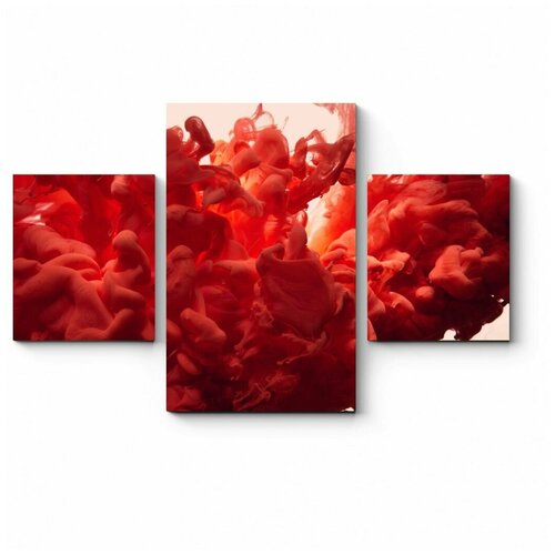Модульная картина Глубокий красный 80x52