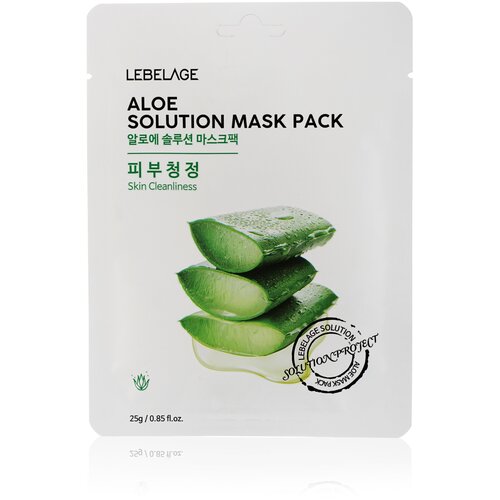 Тканевая маска с алоэ [Lebelage] Aloe Solution Mask