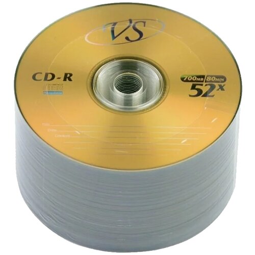 VS Диск для записи, CD-R 80 52x Bulk/50 700 МБ