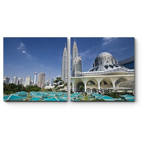 Модульная картина Башни-близнецы в центре Куала-Лумпур40x20