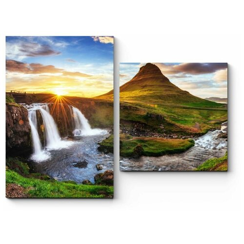 Модульная картина Живописный пейзаж Исландии70x53