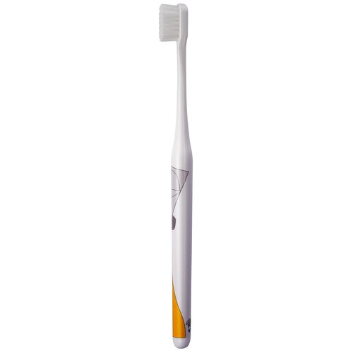Зубная щетка Montcarotte Пикассо, мягкая, белый, диаметр щетинок 0.15 мм
