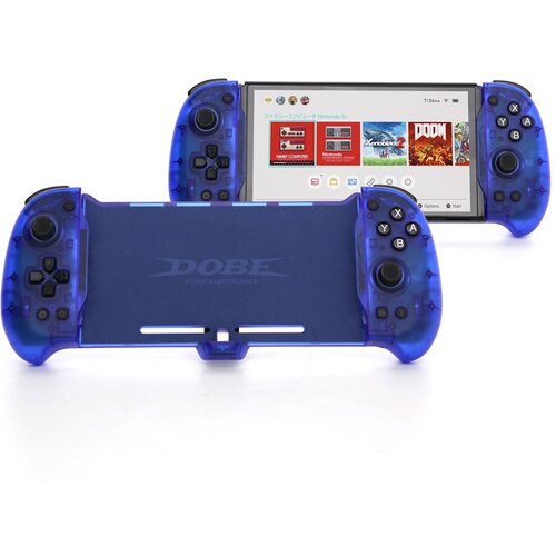 Геймпад беспроводной DOBE для Nintendo Switch/Switch OLED, прозрачный синий
