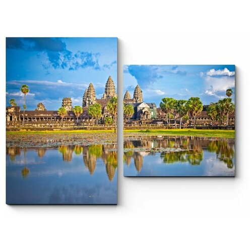 Модульная картина Знаменитый храмовый комплекс Ангкор-Ват100x75