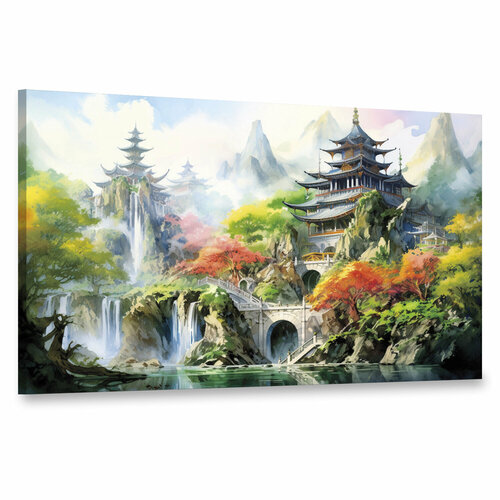 Интерьерная картина 100х60 "Драконий храм"