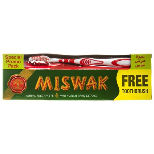 Набор для чистки зубов Dabur Miswak Herbal, 150 мл, белый