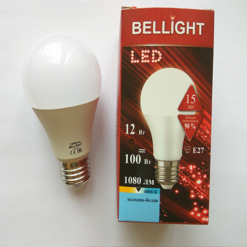 Лампа светодиодная LED A65 220V/20W/E27 1600Lm 4000К 88297798 BELLIGHT