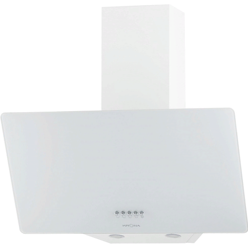 Вытяжка кухонная наклонная Крона POLLY 600 WHITE PB белая стекло 3 скорости, жировой фильтр 87.7х59.6х34.5см мощность 100Вт уровень шума 58дБ /