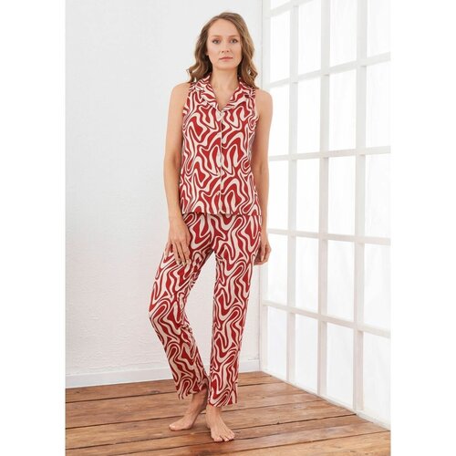 Пижама  Relax Mode, размер 44, белый, красный