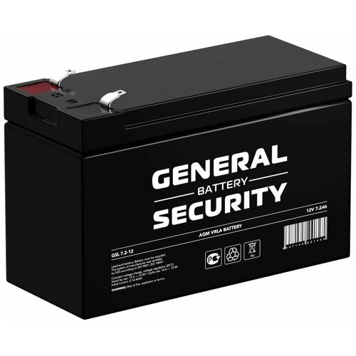 Аккумулятор General Security GSL 7.2-12 для детского электромобиля, аварийного освещения, кассового терминала, GPS оборудования, эл. скутера