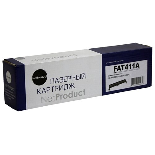 Картридж NetProduct N-KX-FAT411A, 2000 стр, черный