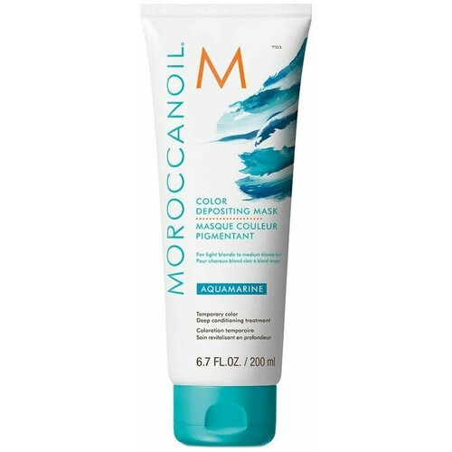 Moroccanoil Color Depositing Mask Aquamarine - Тонирующая маска (аквамарин) 200 мл