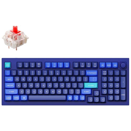 Игровая беспроводная клавиатура Keychron Q5 Gateron Red, синий, русская