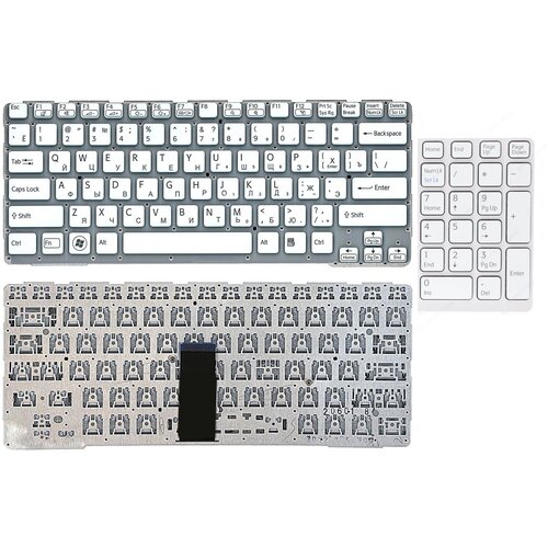 Клавиатура для ноутбука Sony Vaio SVE1411 белая, с рамкой