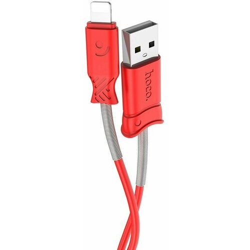 Кабель USB 2.4A (iOS Lighting) 1м HOCO X24 Красный