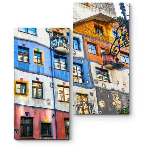 Модульная картина Красочные улочки Вены40x50