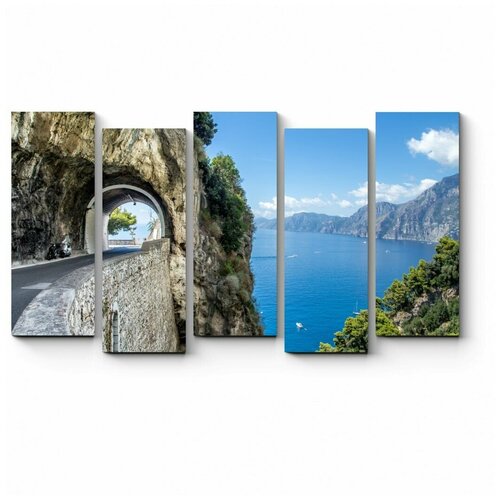 Модульная картина Тоннель на побережье Италии 120x69