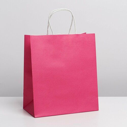 Пакет крафтовый Pink, 22 × 25 × 12 см