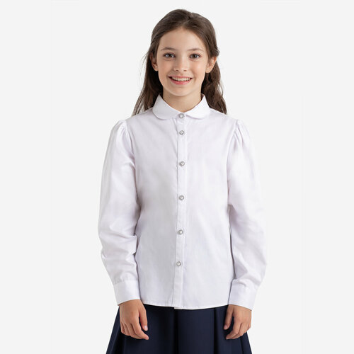 Школьная блуза Kapika, размер 140, белый