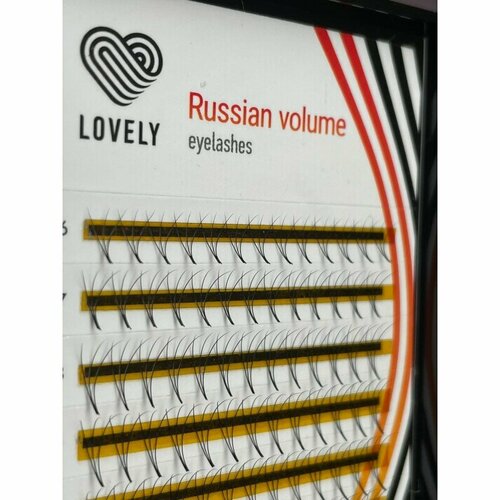 Ресницы Lovely "Russian volume" 3D mix C 0.10 6-12mm (12 линий)