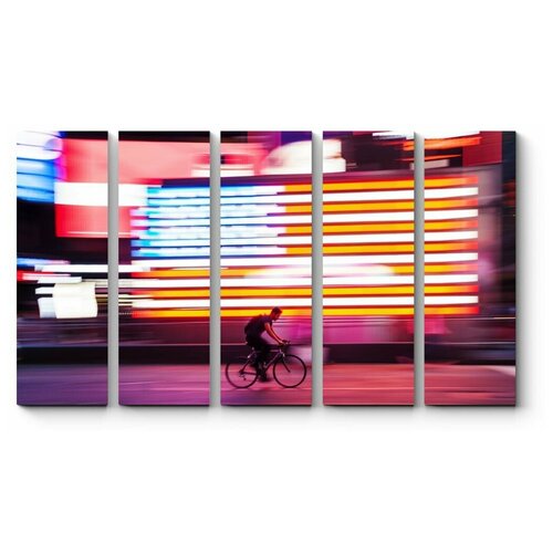 Модульная картина Велосипедист в движении160x96