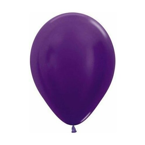 Шарики воздушные (12'/30 см) Фиолетовый (551), металлик, 50 шт. набор шаров на праздник