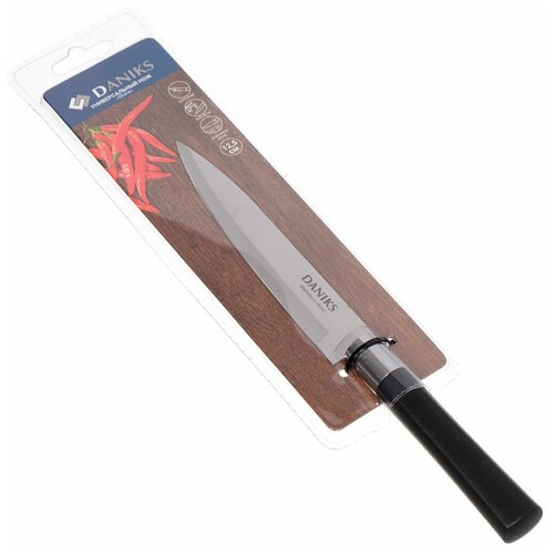 Нож кухонный универсальный, нержавеющая сталь, 12.5 см, рукоятка пластик, Скара