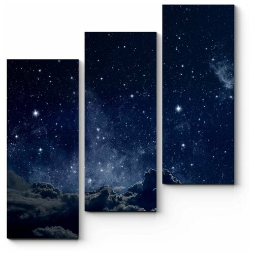 Модульная картина Звездное небо, завораживающая ночь130x139