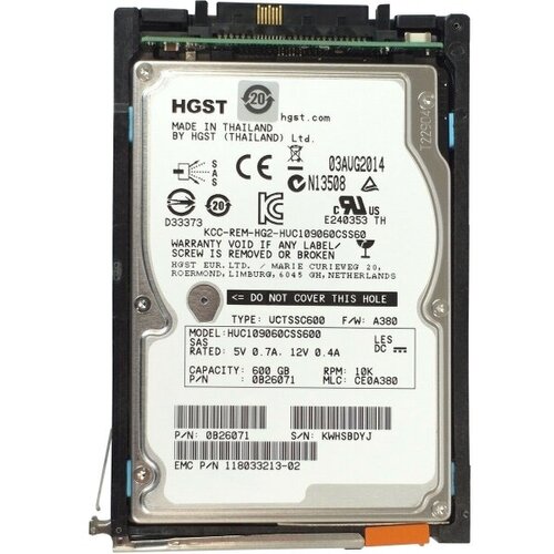 Жесткий диск EMC 118033213-02 600Gb 10000 SAS 2,5" HDD