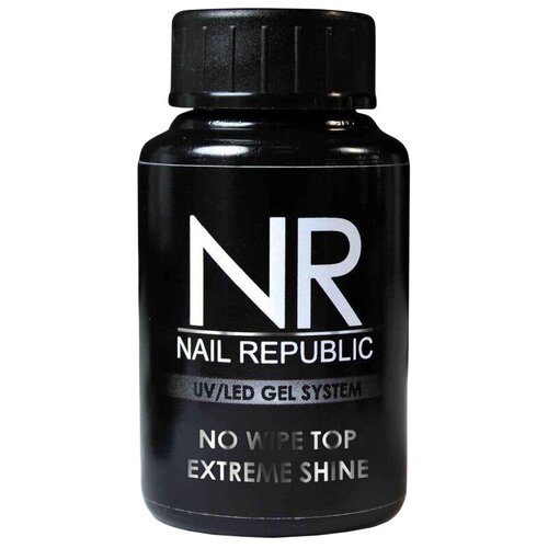 Nail Republic Верхнее покрытие Top No Wipe Extreme Shine, прозрачный, 30 мл