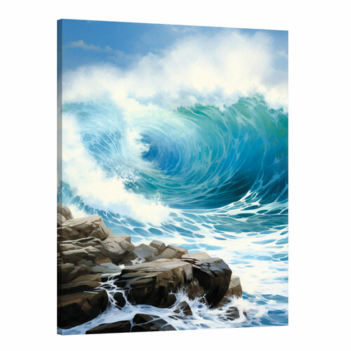 Интерьерная картина 50х70 "Живая волна"