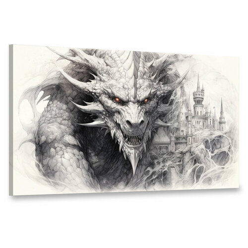Интерьерная картина 100х60 "Вековой дракон"