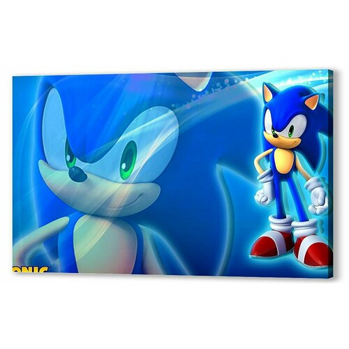 Плакат, постер на холсте Sonic The Hedgehog. Размер 30 х 42 см