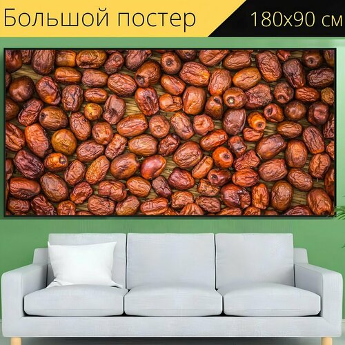 Большой постер "Мармелад, осень, фрукты" 180 x 90 см. для интерьера